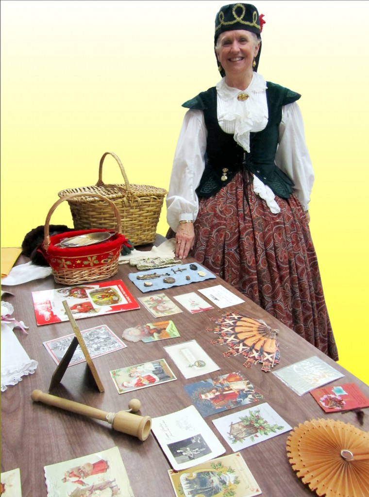 Jane Peters Estes brought Christmas cheer to the November HSR meeting ...