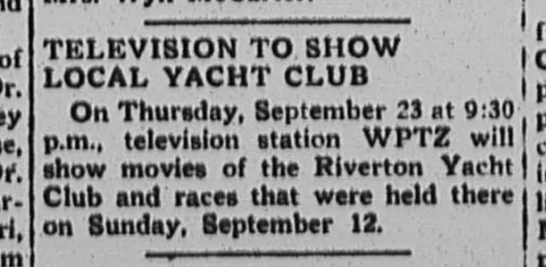 Large screen TV on sale at Schwering’s – back in 1948 – Historical ...